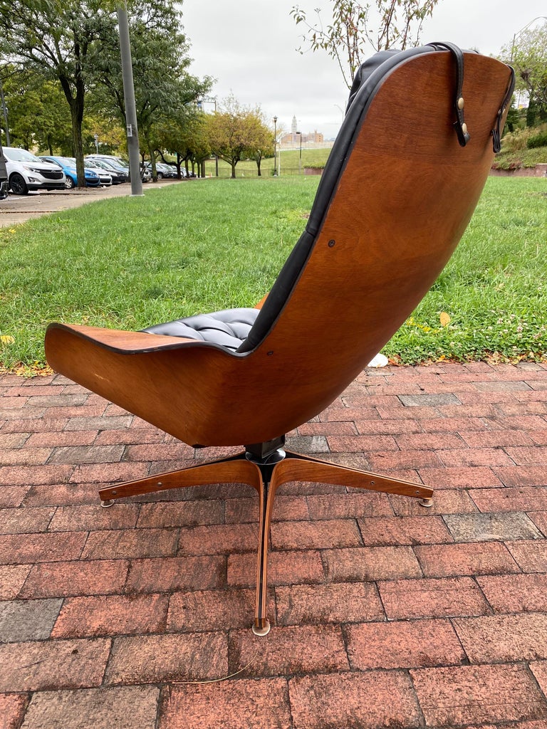 George Mulhauser “Mr” Chair and Ottoman For Sale at 1stDibs