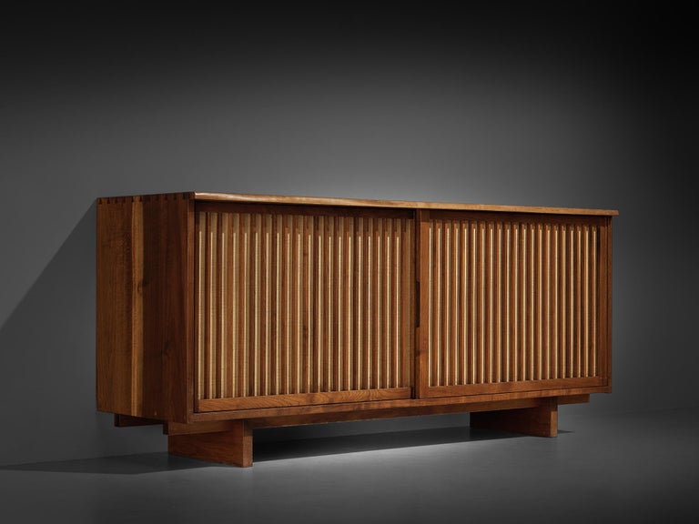George Nakashima Free Edge Sideboard in Walnut with Pandanus Cloth For ...