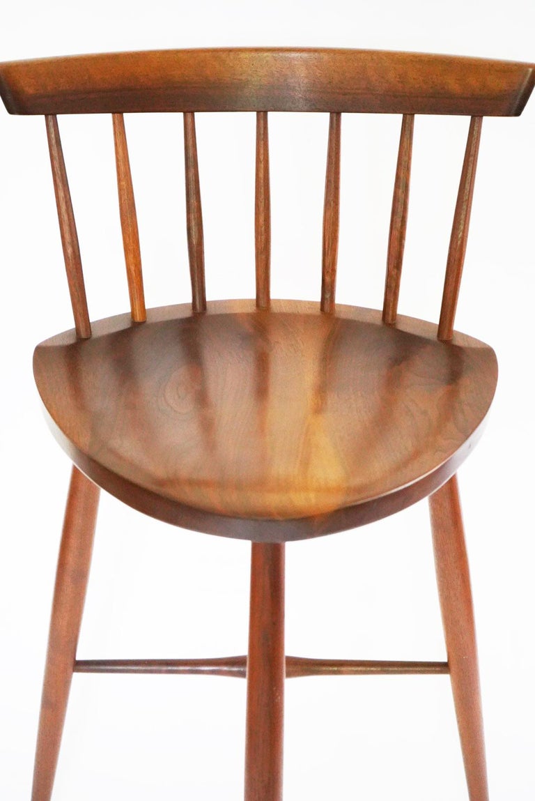 George Nakashima "Mira" Stool Custom Height For Sale at 1stDibs