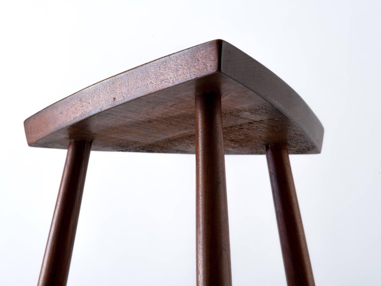 George Nakashima Rare Stool in Walnut, 1960s at 1stDibs