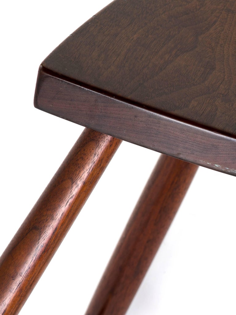 George Nakashima Rare Stool in Walnut, 1960s at 1stDibs