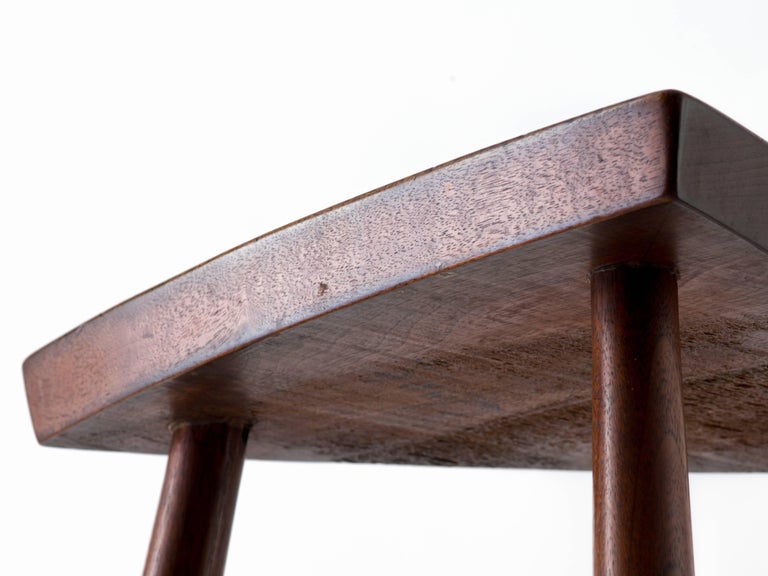 George Nakashima Rare Stool in Walnut, 1960s at 1stDibs