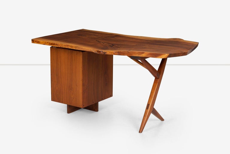 George Nakashima Special Conoid Desk with Two Free Edges For Sale at ...