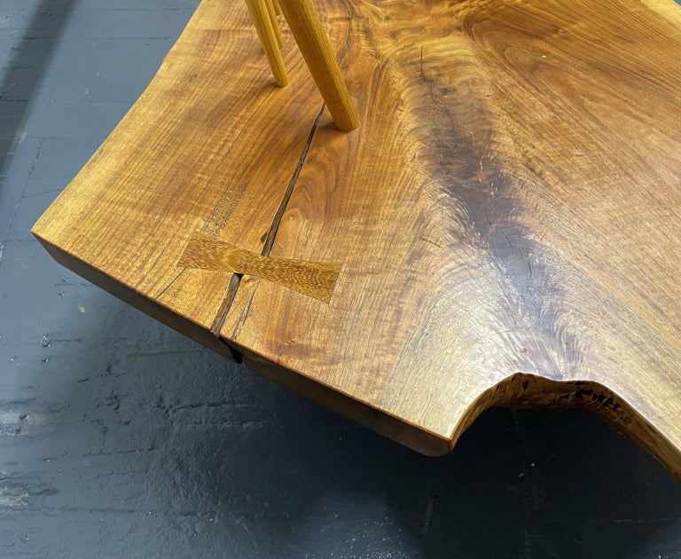 George Nakashima Studio Conoid Bench Signed Mira Nakashima, 1992 For ...