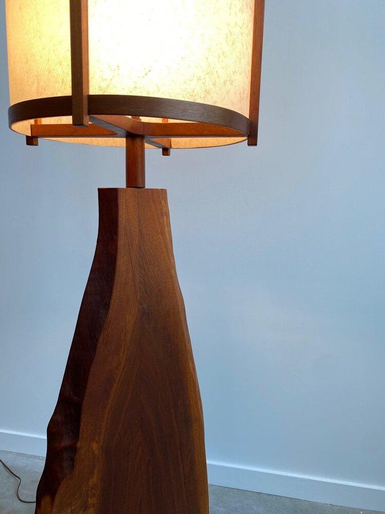 Wooden Slab Floor Lamp at 1stDibs | nakashima lamp