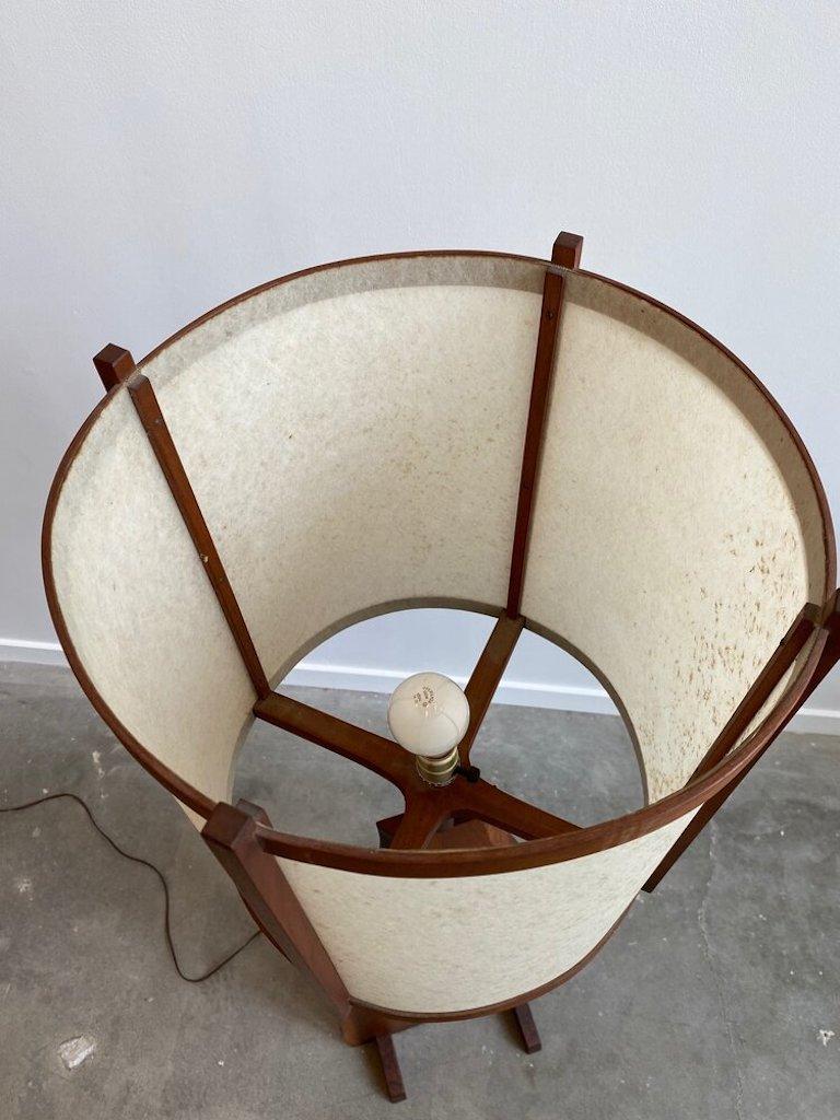 Wooden Slab Floor Lamp For Sale at 1stDibs