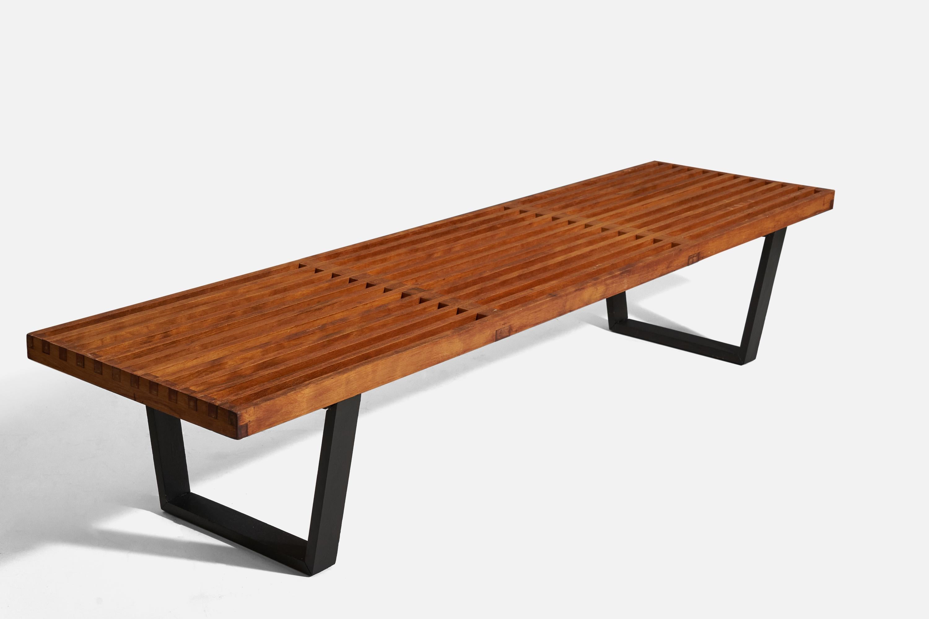 George Nelson, Bench, Metal, Maple, United States, 1940s For Sale at ...