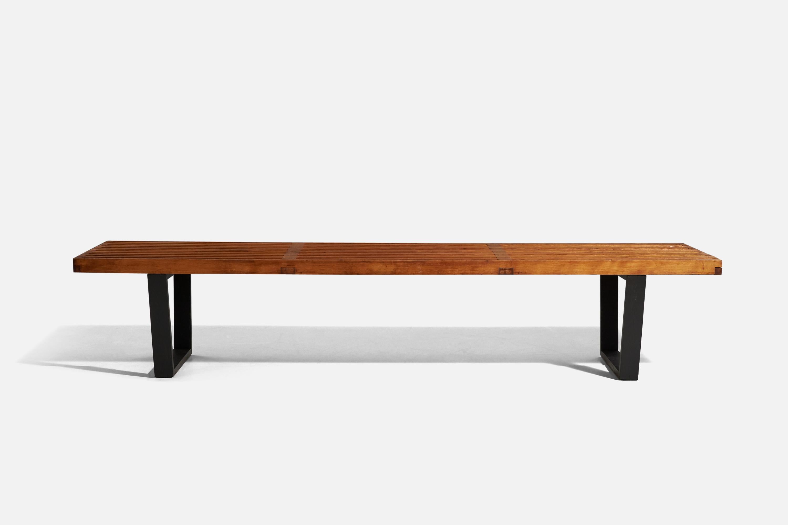 George Nelson, Bench, Metal, Maple, United States, 1940s For Sale at ...