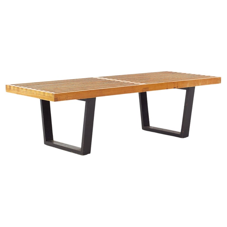Banc à lattes du milieu du siècle de George Nelson pour Herman Miller ...