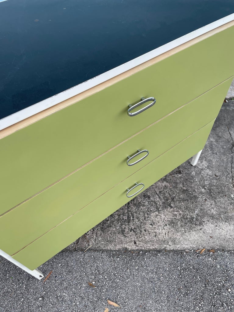 George Nelson for Herman Miller Steel Case Series Chest of Drawers Mid ...