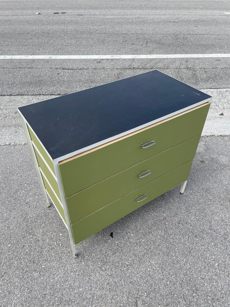 George Nelson for Herman Miller Steel Case Series Chest of Drawers Mid ...