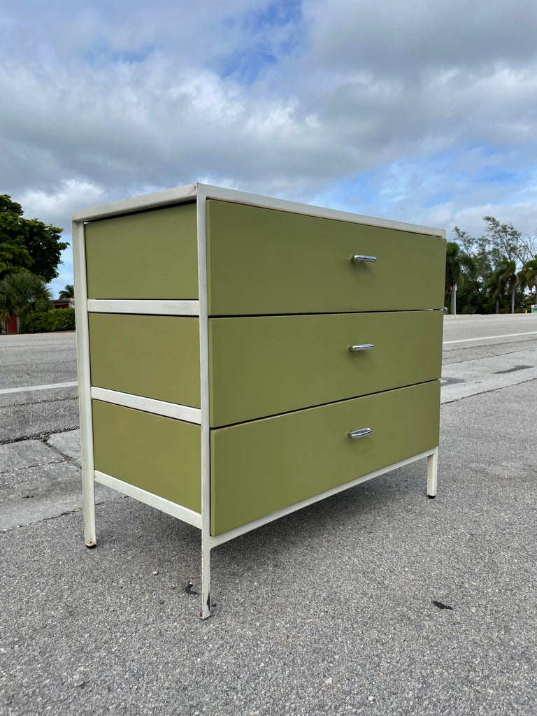 George Nelson for Herman Miller Steel Case Series Chest of Drawers Mid ...
