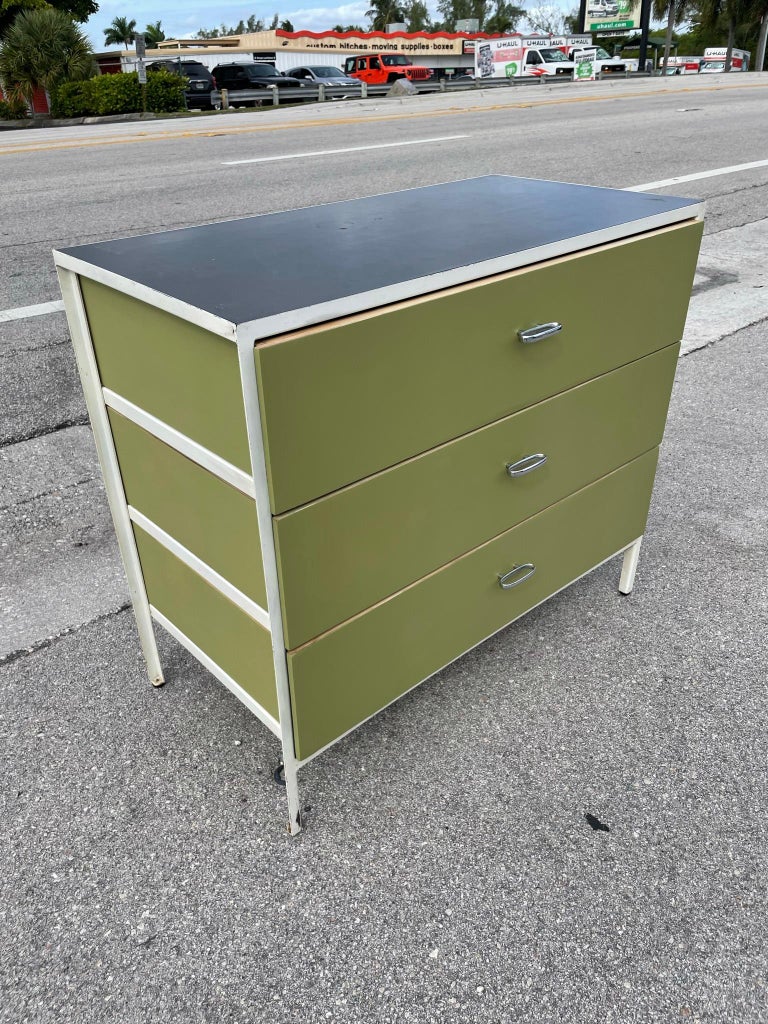 George Nelson for Herman Miller Steel Case Series Chest of Drawers Mid ...
