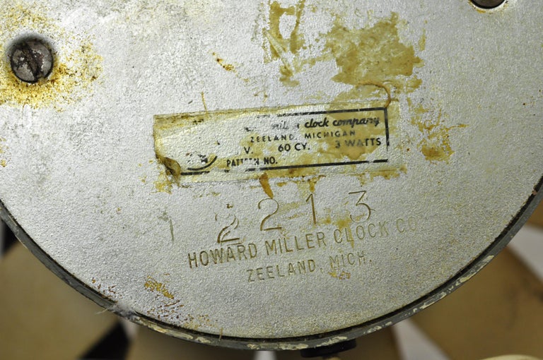 George Nelson Howard Miller Model 2213 Asterisk White Wall Clock at 1stDibs