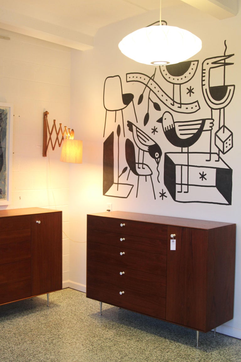 Pair George Nelson Rosewood Thin Edge Prototype Chest Dresser Herman ...