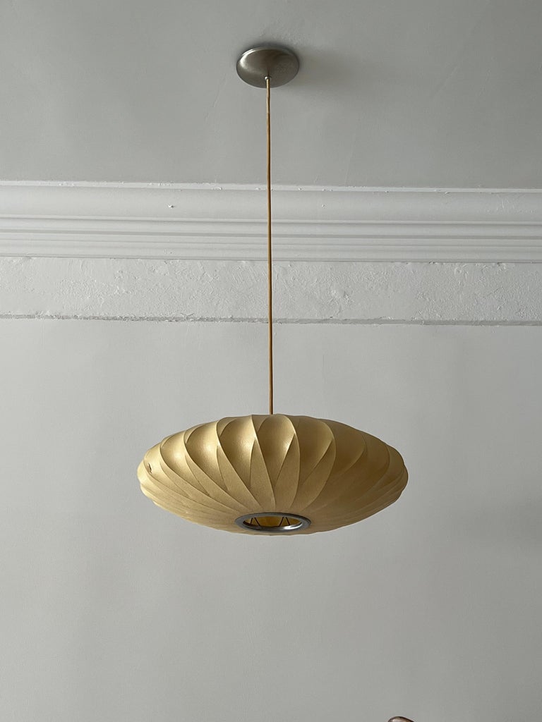George Nelson "Saucer Bubble" Pendant, Steel, Plastic, Herman Miller ...