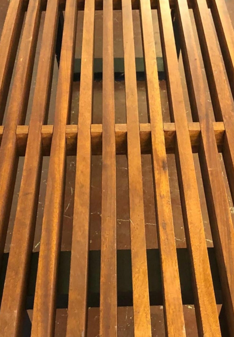 George Nelson Slat Bench with Exceptional Patina For Sale at 1stDibs