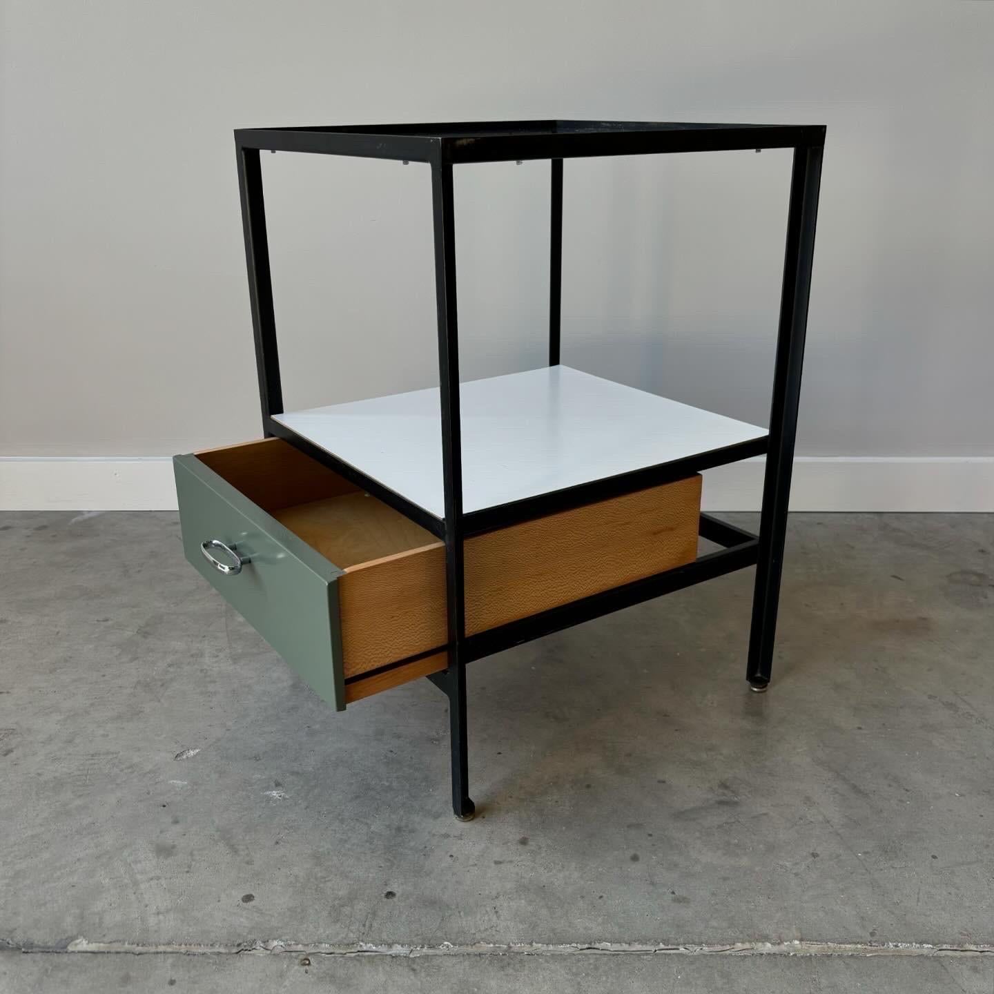 George Nelson Steel Frame Nightstand, Herman Miller For Sale at 1stDibs