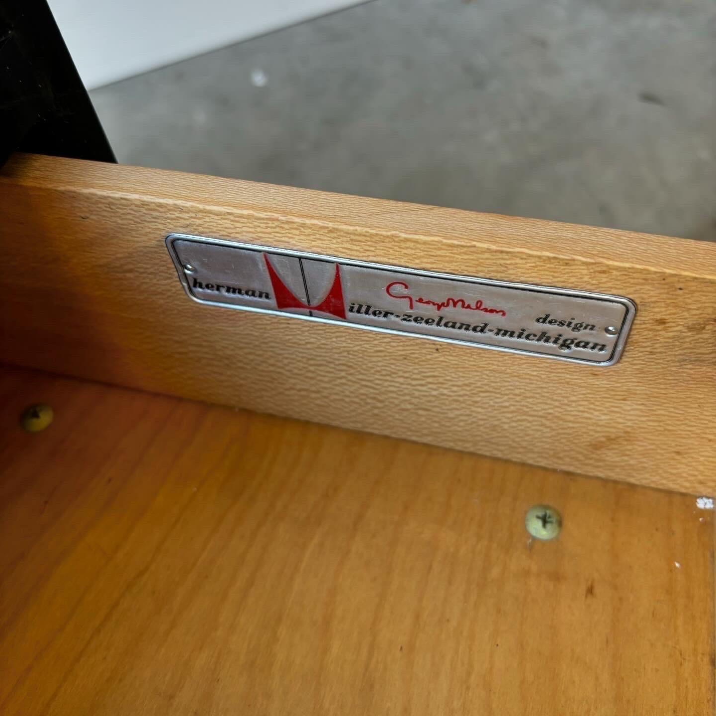 George Nelson Steel Frame Nightstand, Herman Miller For Sale at 1stDibs