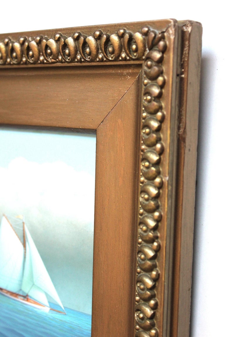 George Nemethy - "Sailing Towards Clear Skies" Realist Sailboat Oil ...