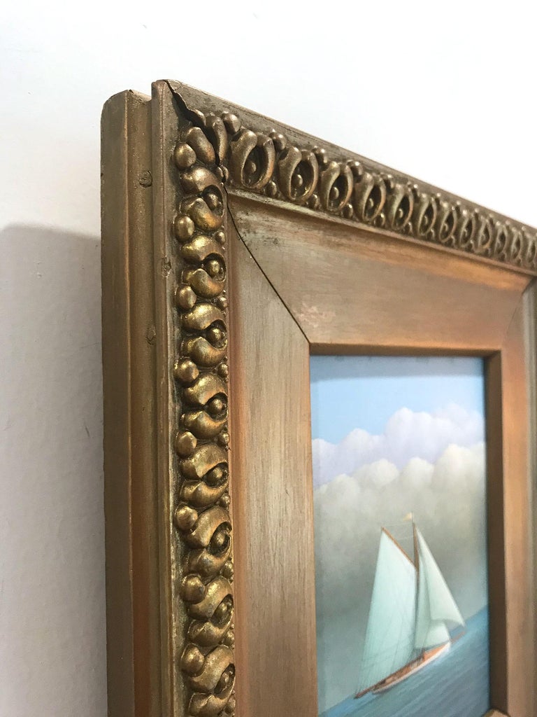 George Nemethy - "Sailing Towards Clear Skies" Realist Sailboat Oil ...