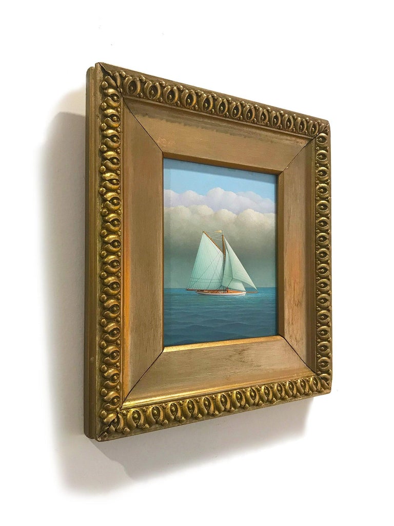 George Nemethy - "Sailing Towards Clear Skies" Realist Sailboat Oil ...
