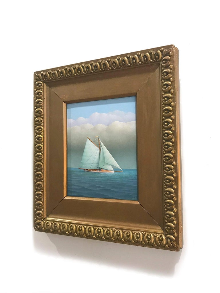 George Nemethy - "Sailing Towards Clear Skies" Realist Sailboat Oil ...