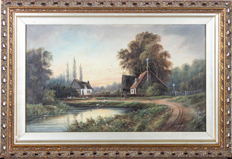 George Noone - George Noone (1853-1928) - Late 19th Century Oil, Dusk ...