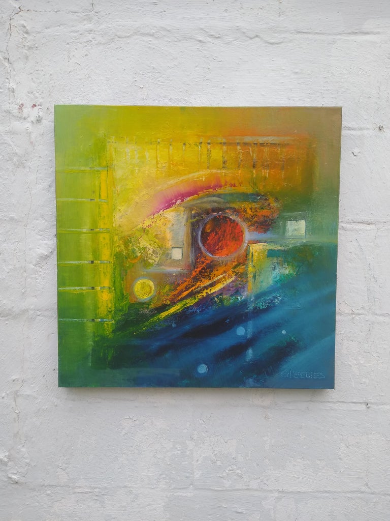 George Peebles - Summer Solstice, Abstract Oil Painting For Sale at 1stDibs