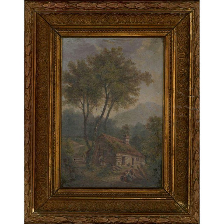 George Perrin - George Perrin - 1884 Oil, Old House at Betws-y-Coed ...