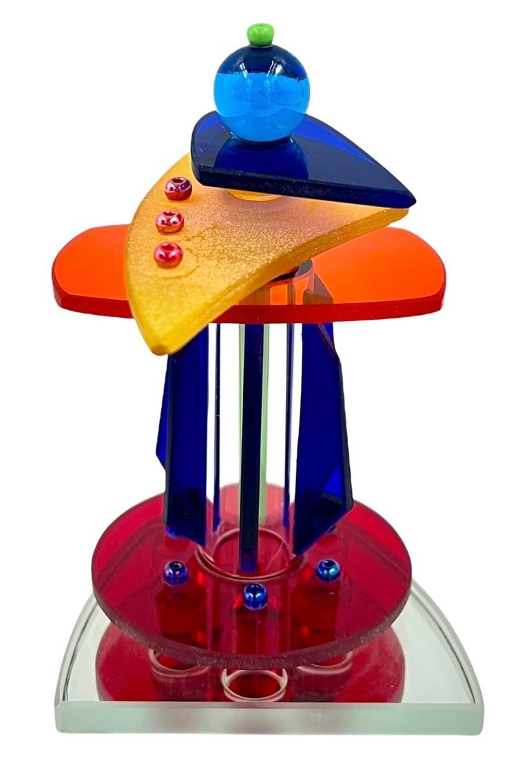 George Ponzini Postmodern Art Glass Perfume Bottle For Sale at 1stDibs
