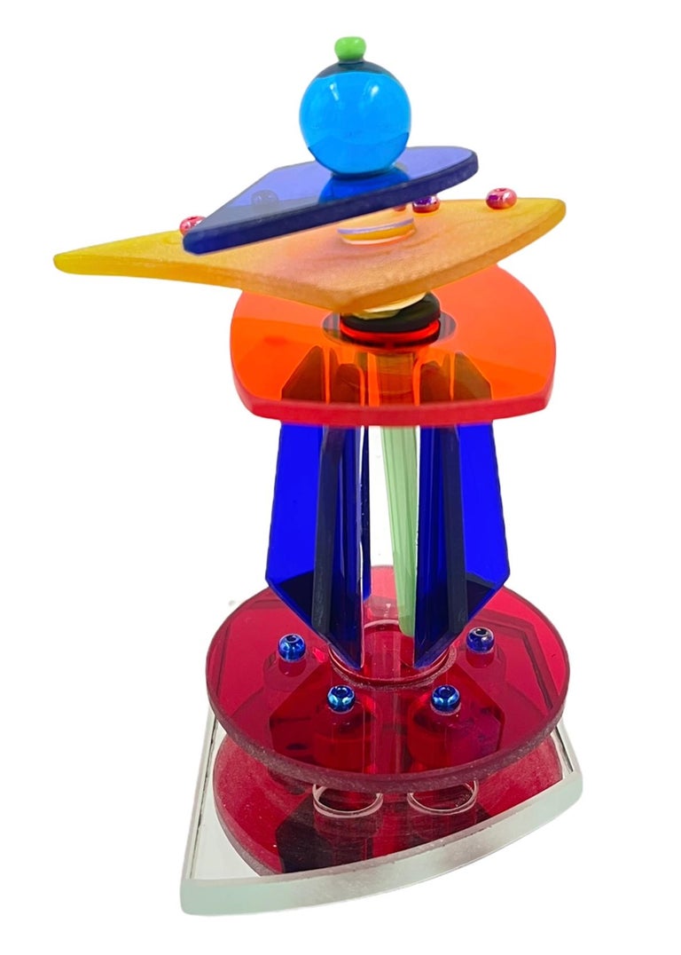 George Ponzini Postmodern Art Glass Perfume Bottle For Sale at 1stDibs