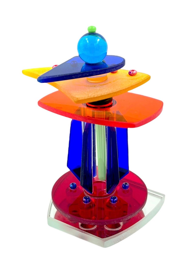 George Ponzini Postmodern Art Glass Perfume Bottle For Sale at 1stDibs