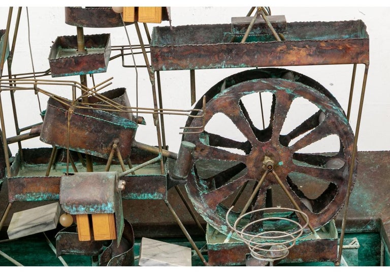 George Rhoads 1989 Large Scale Metal Kinetic Fountain Sculpture For ...