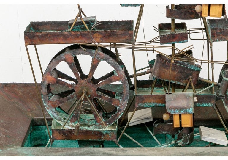 George Rhoads 1989 Large Scale Metal Kinetic Fountain Sculpture For ...