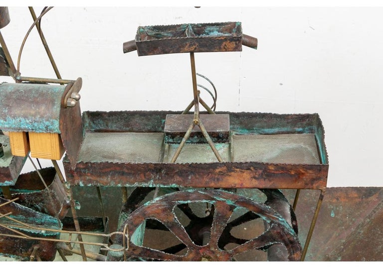 George Rhoads 1989 Large Scale Metal Kinetic Fountain Sculpture For ...