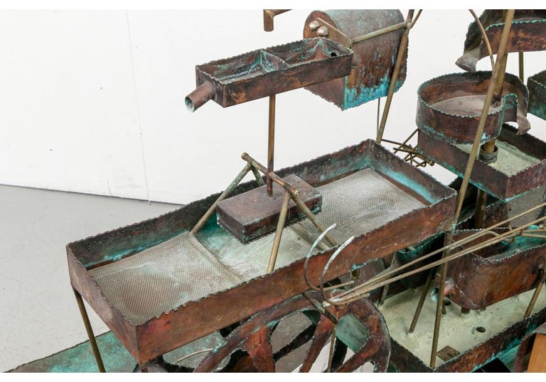 George Rhoads 1989 Large Scale Metal Kinetic Fountain Sculpture For ...