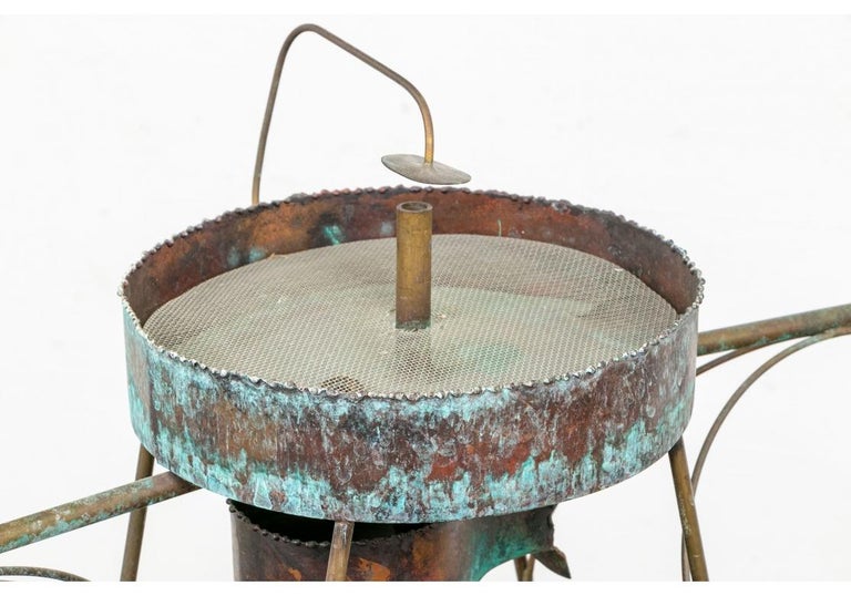 George Rhoads 1989 Large Scale Metal Kinetic Fountain Sculpture For ...