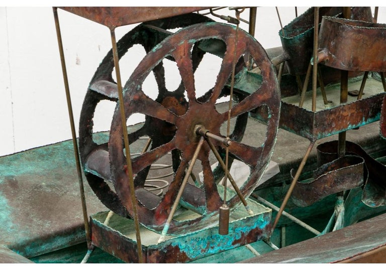 George Rhoads 1989 Large Scale Metal Kinetic Fountain Sculpture For ...