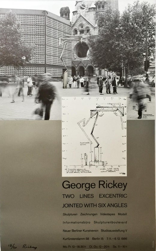 George Rickey - Two Lines Excentric Jointed with Six Angles, Offset ...
