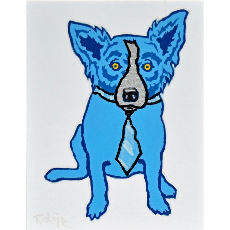 George Rodrigue - Blue Dog "Original Untitled MM I" Silkscreen and Oil ...