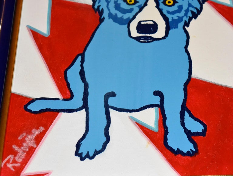 George Rodrigue - Blue Dog "Original Untitled MM II" Silkscreen and Oil ...