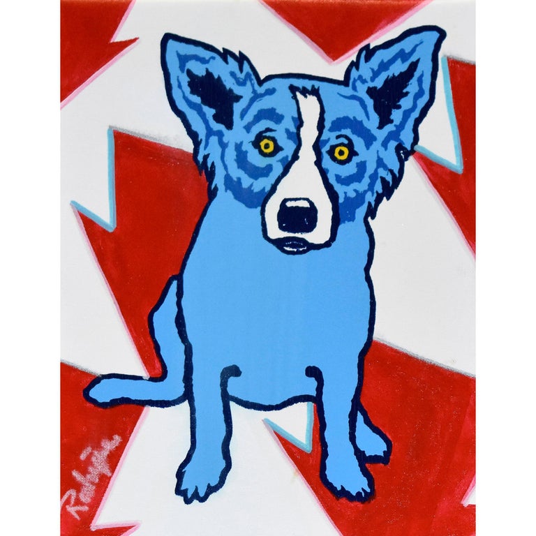 George Rodrigue - Blue Dog "Original Untitled MM II" Silkscreen and Oil ...