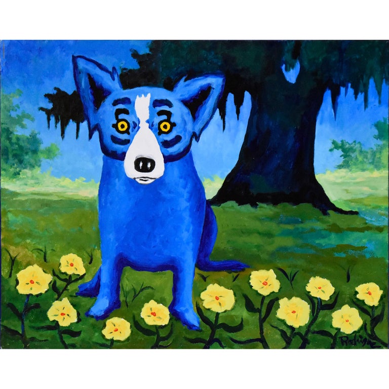 George Rodrigue - Original - Happy Flowers for Good Luck - Oil on ...