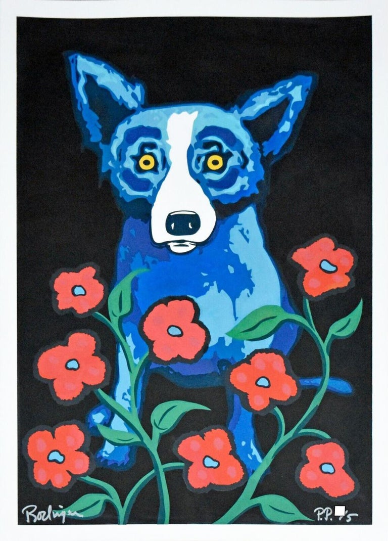 George Rodrigue - A Garden Party Black For Sale at 1stDibs