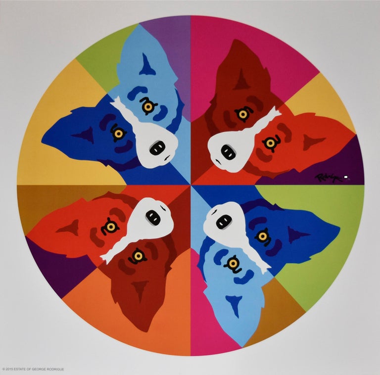 George Rodrigue - Blue Dog "Round the Mulberry Bush" For Sale at 1stDibs