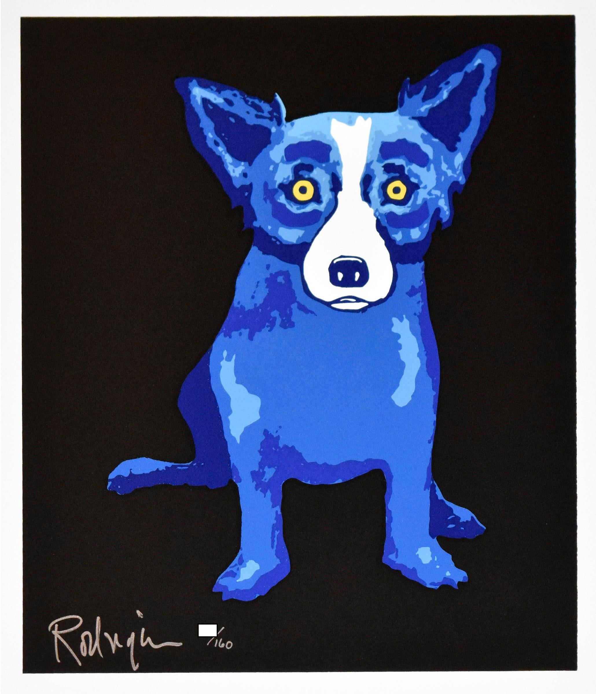 George Rodrigue - Puppy Love Black - Signed Silkscreen Print at 1stDibs