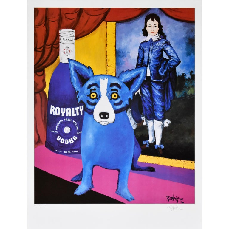 George Rodrigue - Blue Dog ""Royalty Vodka"". En vente sur 1stDibs