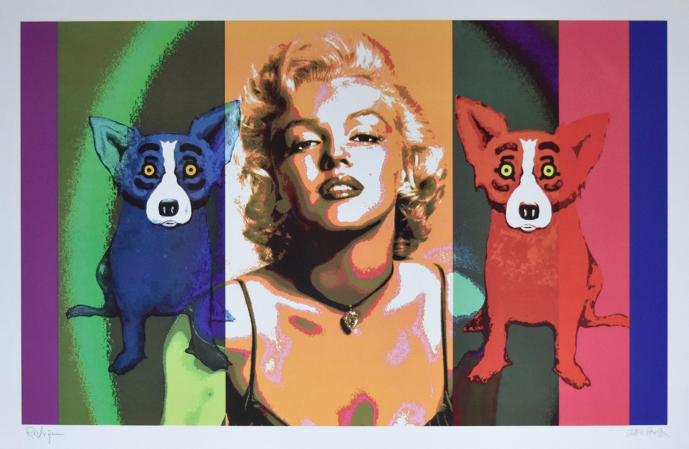 George Rodrigue - Some Like It Hot - Signed Silkscreen Blue Dog Print ...