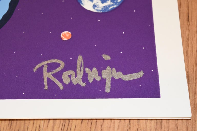 George Rodrigue - Tiffany's Universe - Signed Silkscreen Print Blue Dog ...